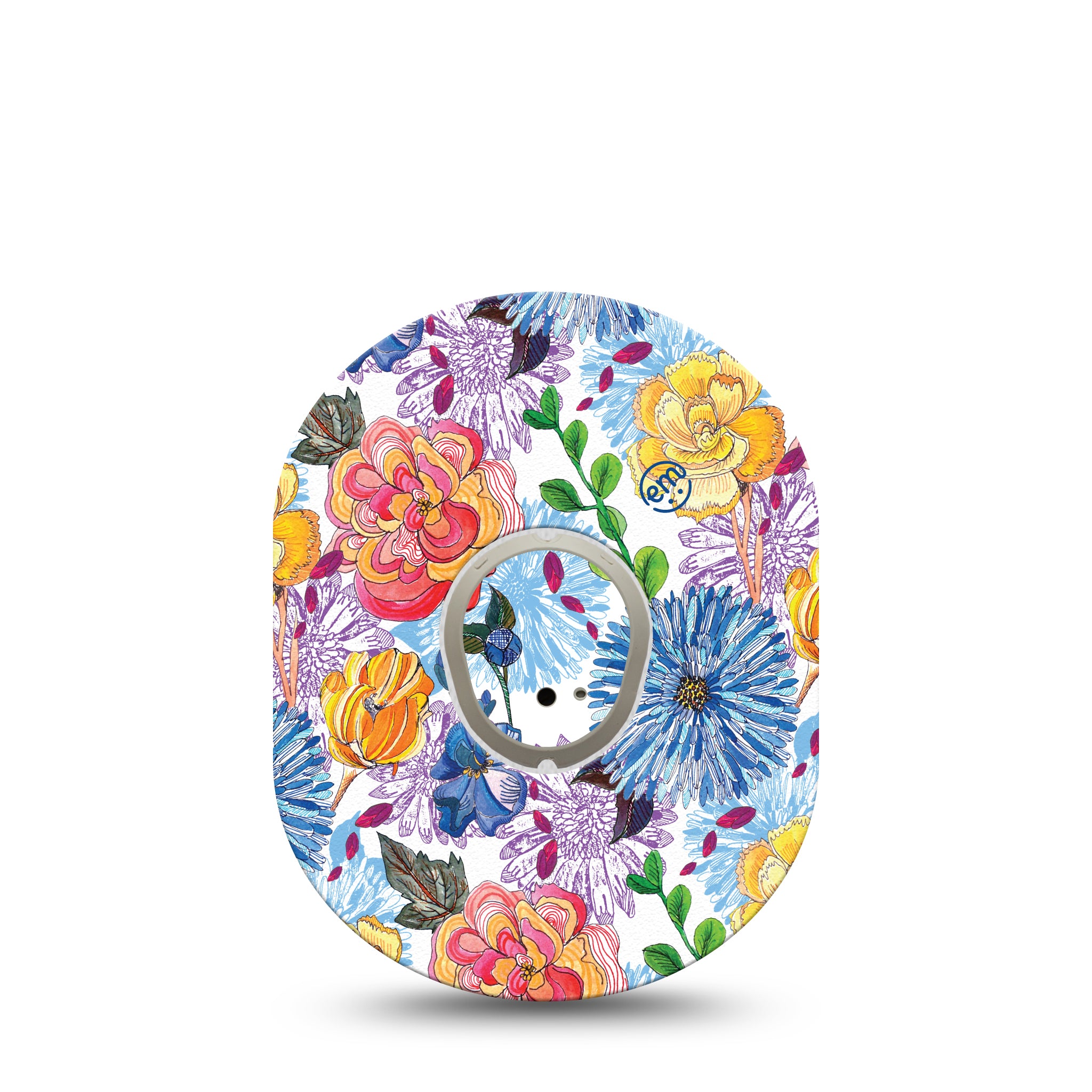 Stylised Floral Dexcom G7 Transmitter Sticker - ExpressionMed