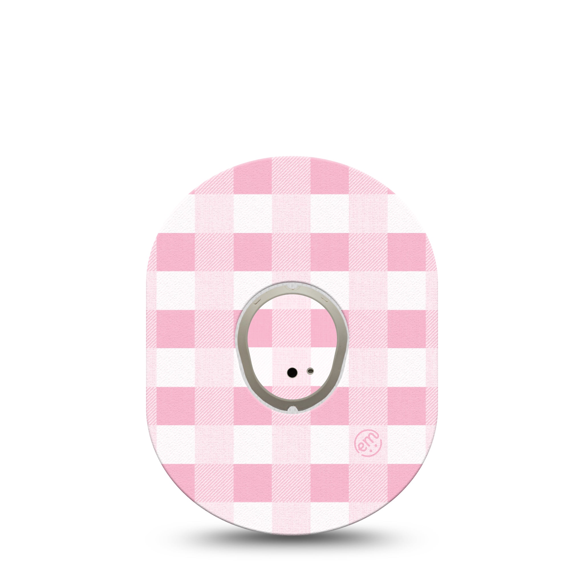 Pink Gingham Dexcom G7 Transmitter Sticker - ExpressionMed
