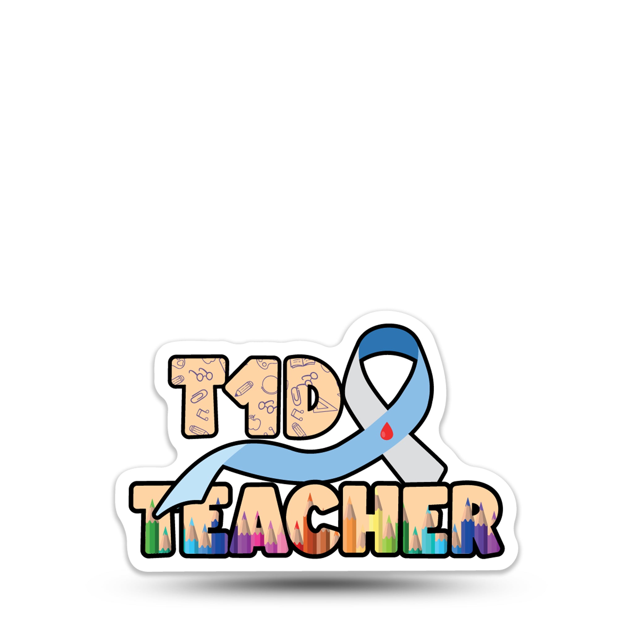 T1D Teacher Single Decal Sticker - ExpressionMed