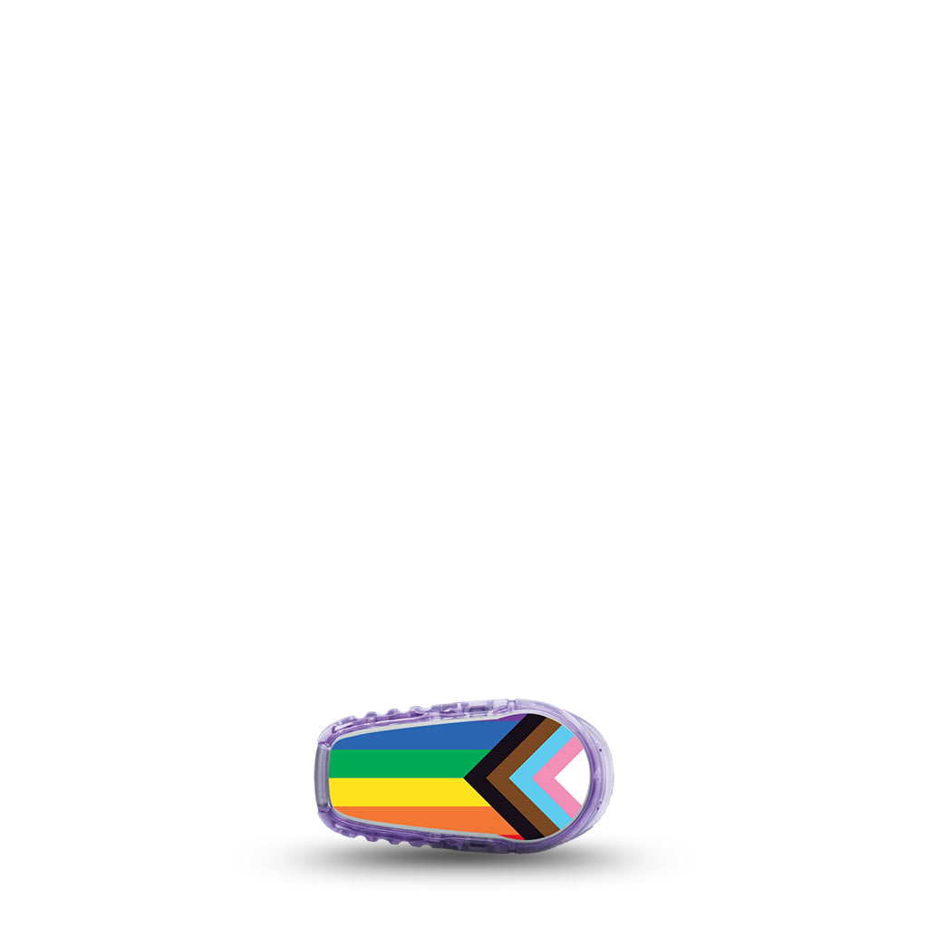Progress Pride Flag Dexcom G6 Transmitter Sticker - ExpressionMed