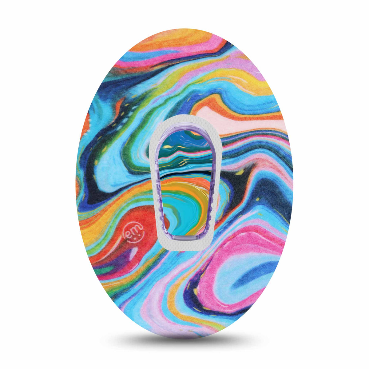 ExpressionMed Color Melting Swirl Dexcom G6 Transmitter Sticker
