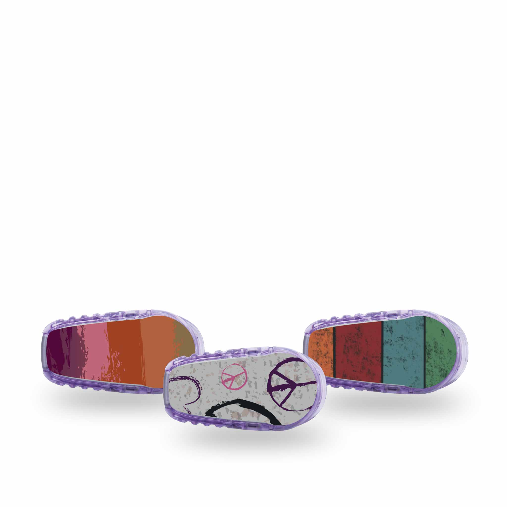 ExpressionMed Hippie Pride Variety Pack Dexcom G6 Transmitter Sticker