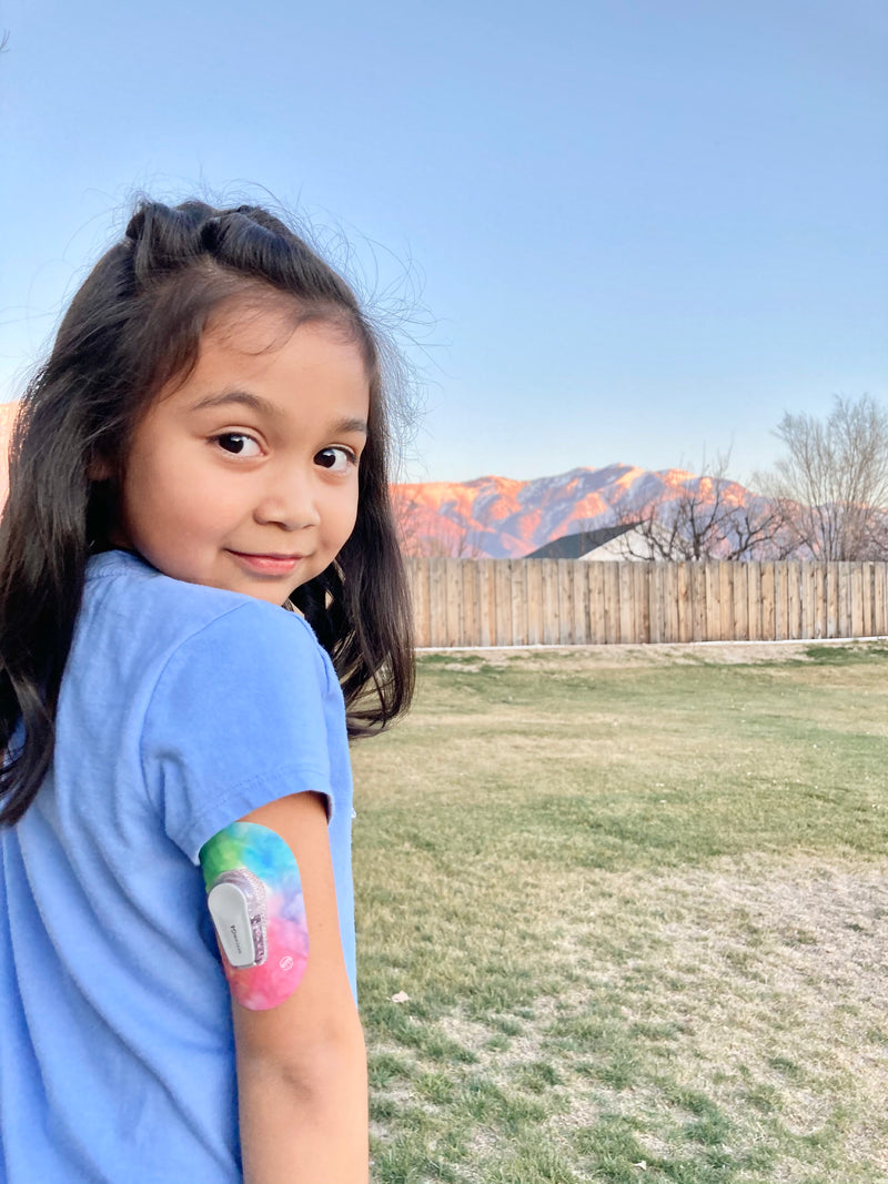 ExpressionMed Rainbow Clouds Dexcom G6 Mini Patch